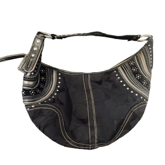 Coach | Bags | Coach 483 Soho Black Monogram Jacquard Decorative ...